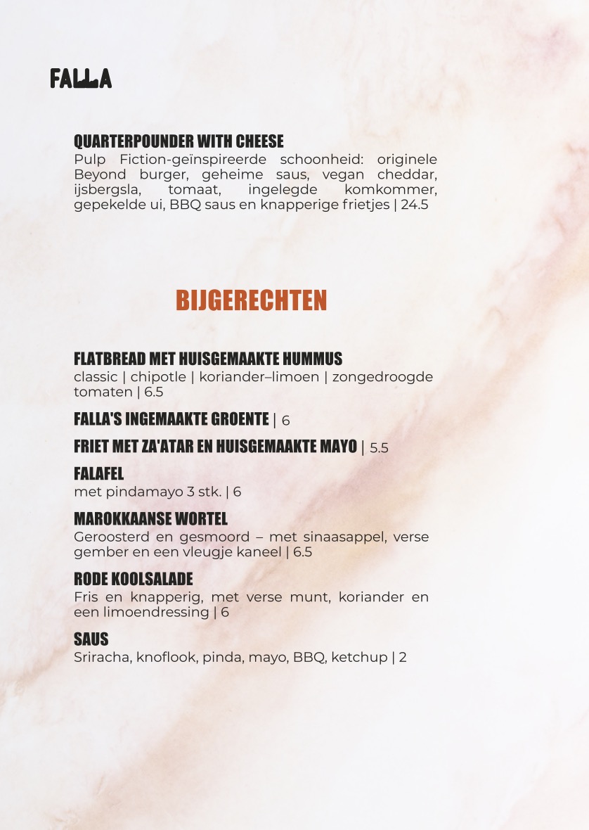 Menu | FALLA